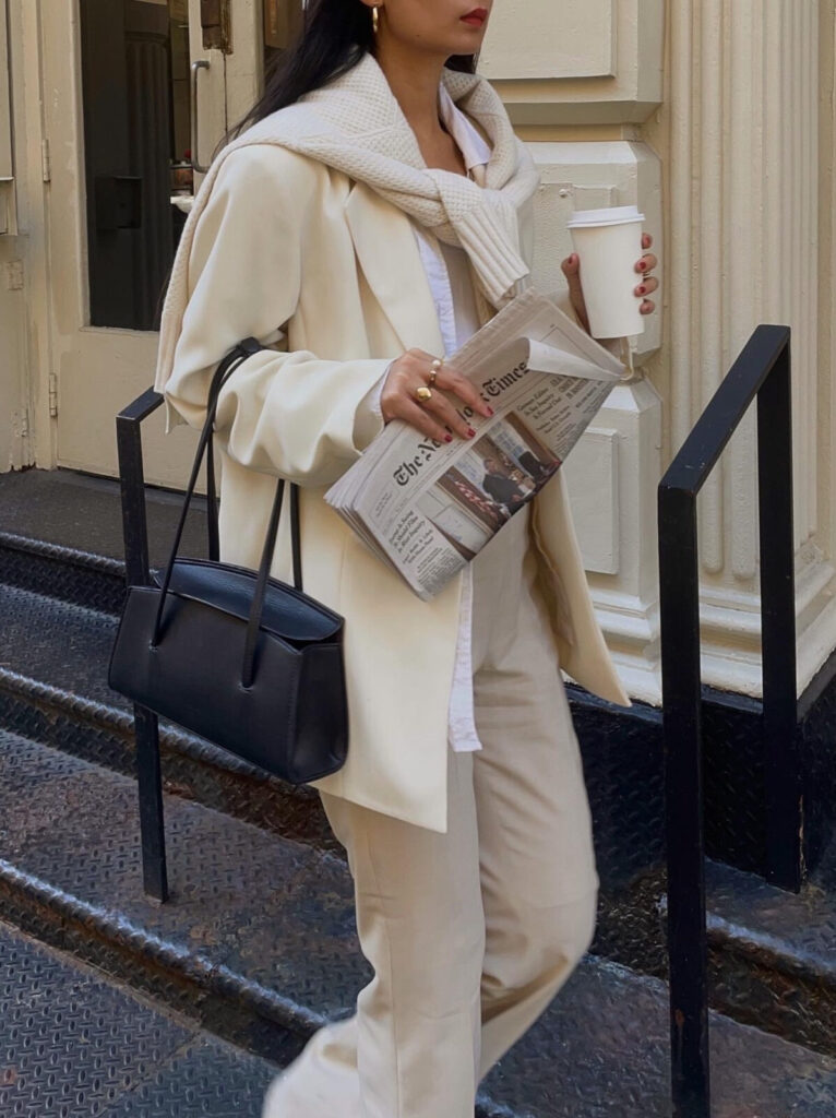 How to Style the Over-the-Shoulder Sweater Look - WORTHY BORN
